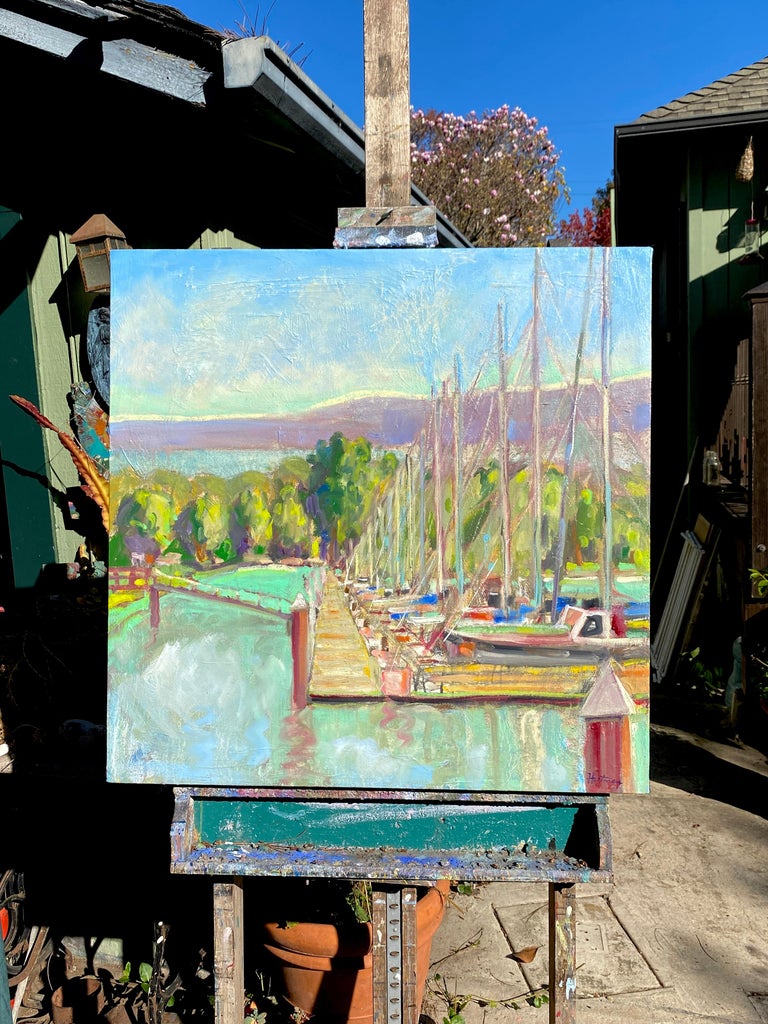 James Hartman - Harbour on the Bay, Oil Painting For Sale at 1stDibs