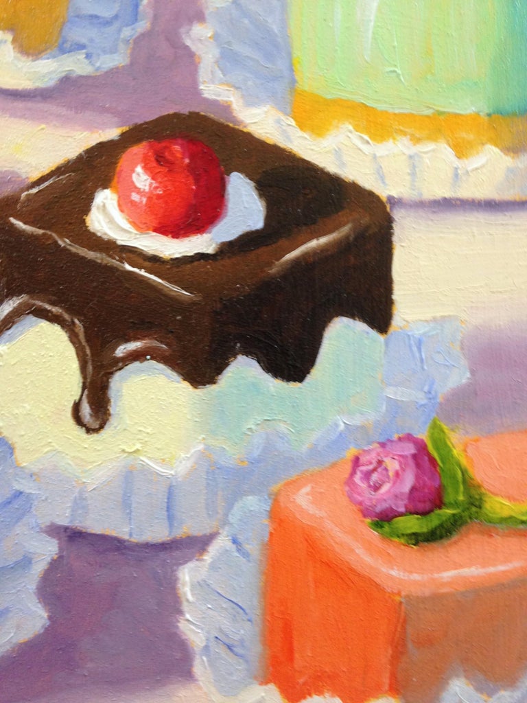 Pat Doherty - French Pastries, Oil Painting For Sale at 1stDibs