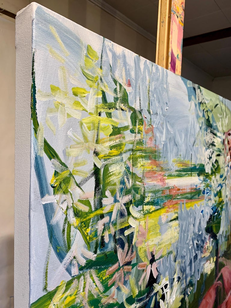 Julia Hacker - Morning with Flowers, Original Painting For Sale at 1stDibs