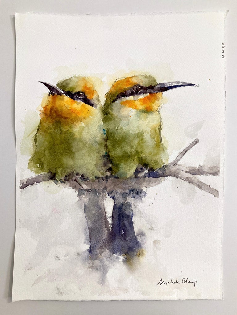 Michele Clamp - Bee-Eaters, Original Painting For Sale at 1stDibs