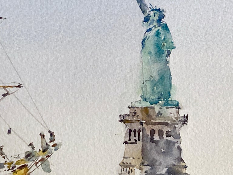 Michele Clamp - Statue of Liberty, Original Painting For Sale at 1stDibs