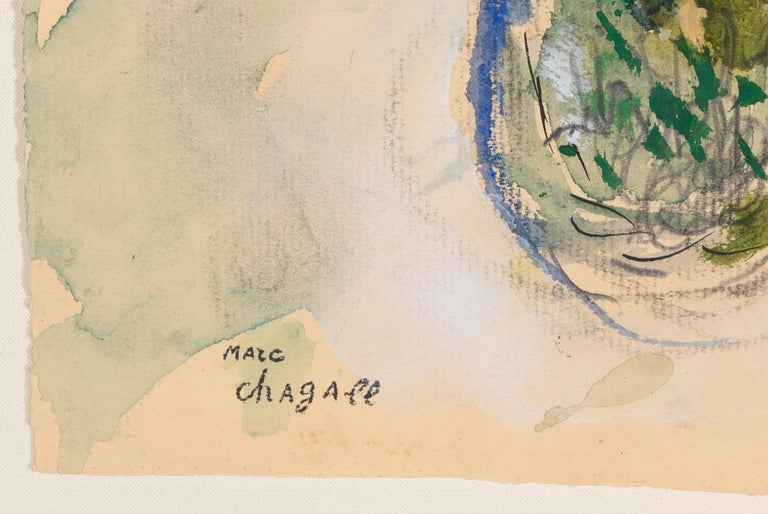 Marc Chagall - Repos du nu rose l'ventail en vente sur 1stDibs