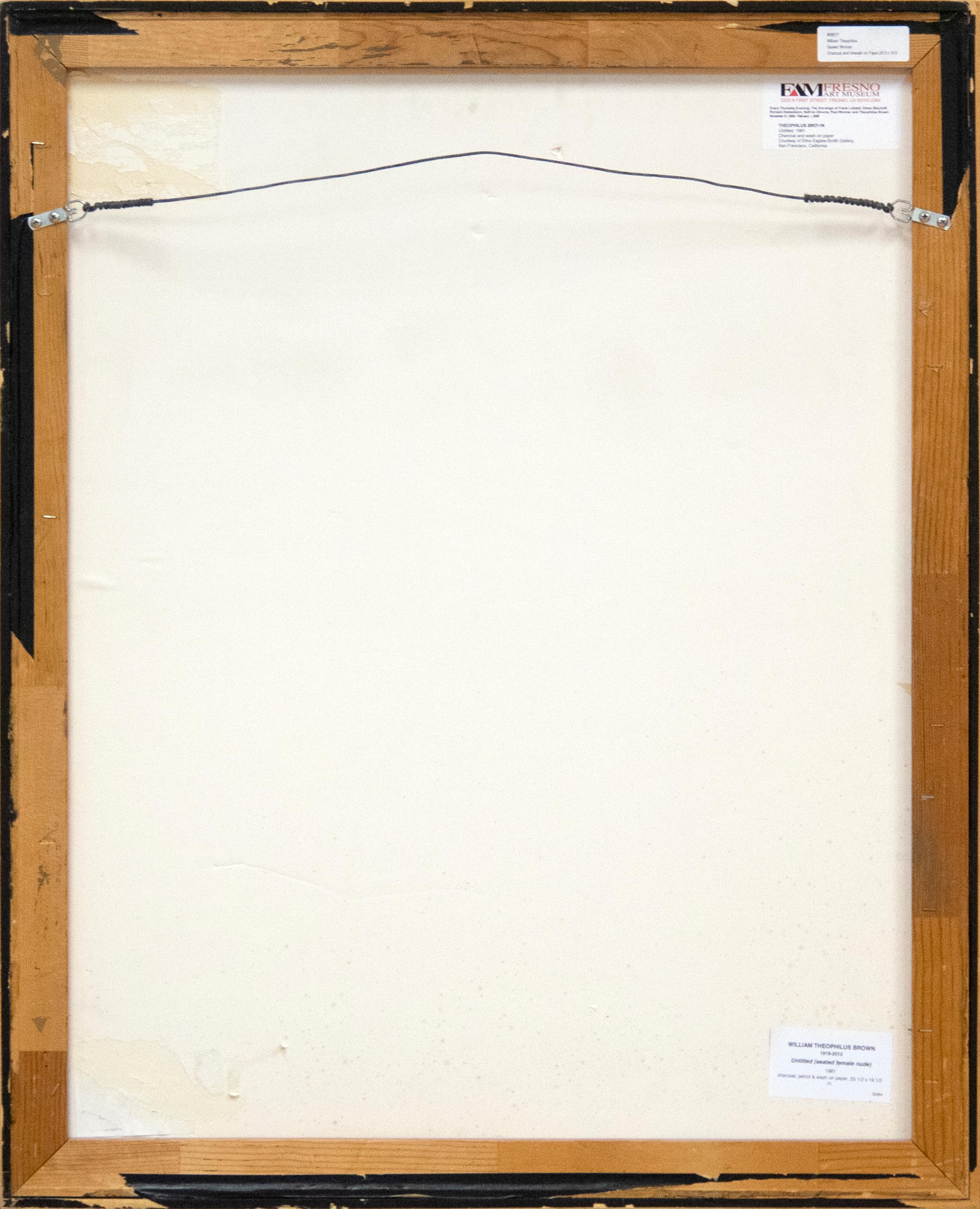 William Theophilus Brown - Untitled (Seated Female Nude) For Sale at ...