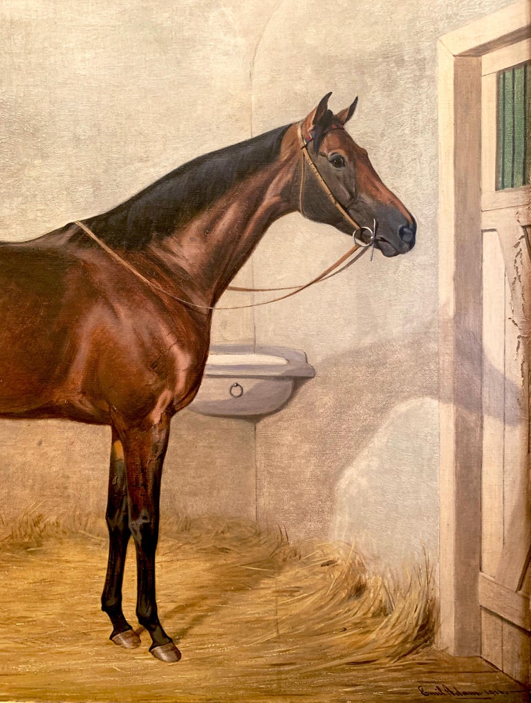 Emil Adam - The Stallion by Emil Adam 1916 - equestrian oil painting ...