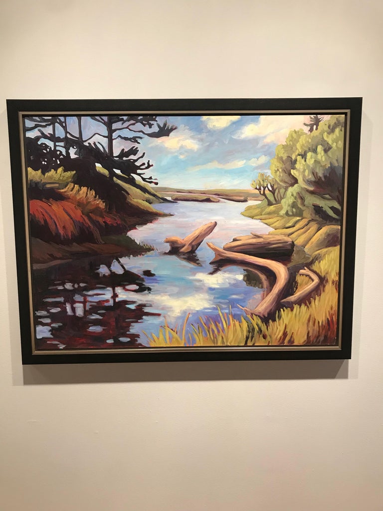 Emily Wood - Emily Wood, "Elk Creek, Washington Coast", 2018, oil on ...