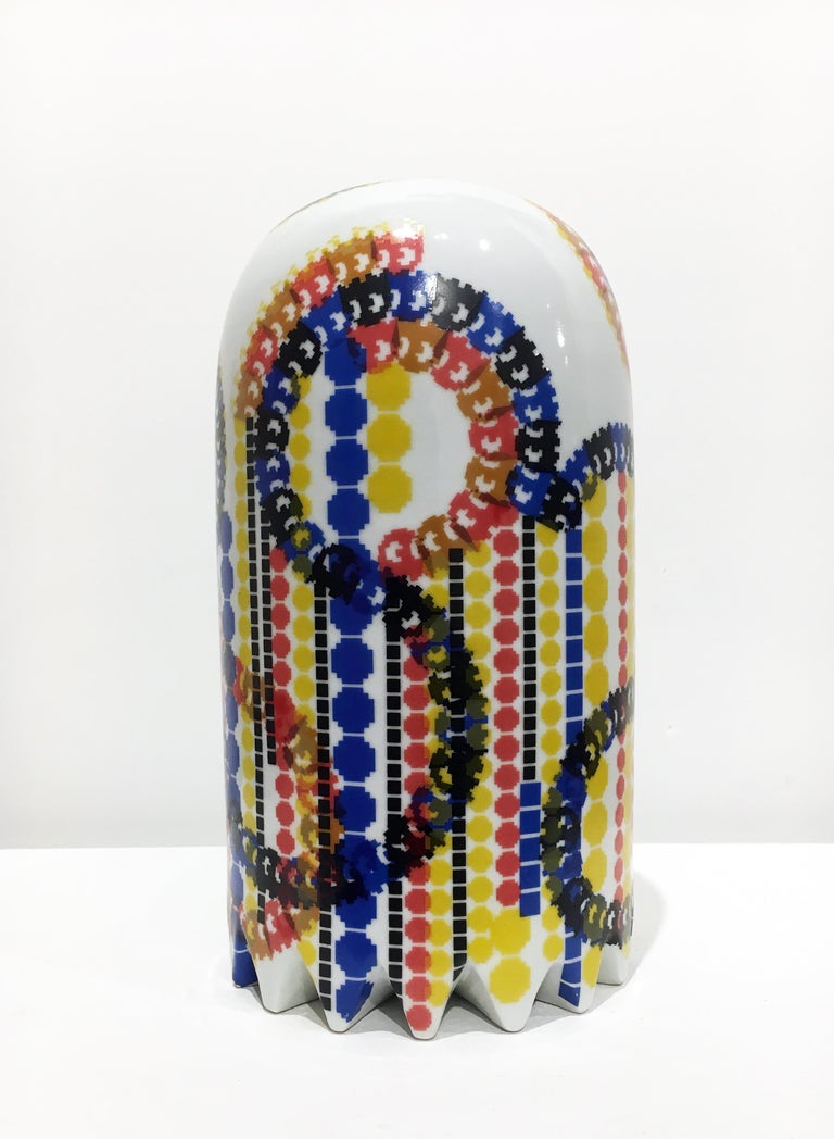 Jesse Small - Medium Sized Contemporary Ceramic Sculpture with Colorful ...