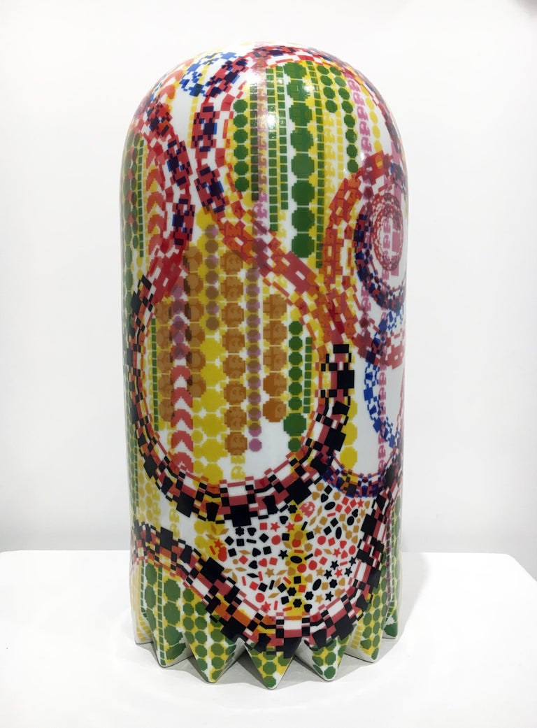 Jesse Small - Contemporary Ceramic Sculpture with Colorful Decal ...