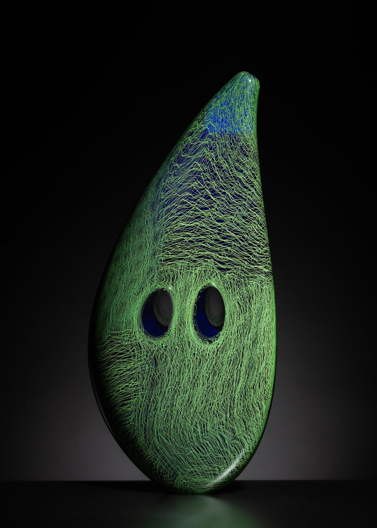 Benjamin Cobb - "Blue Green Patchwork Mussel", Contemporary, Blown ...