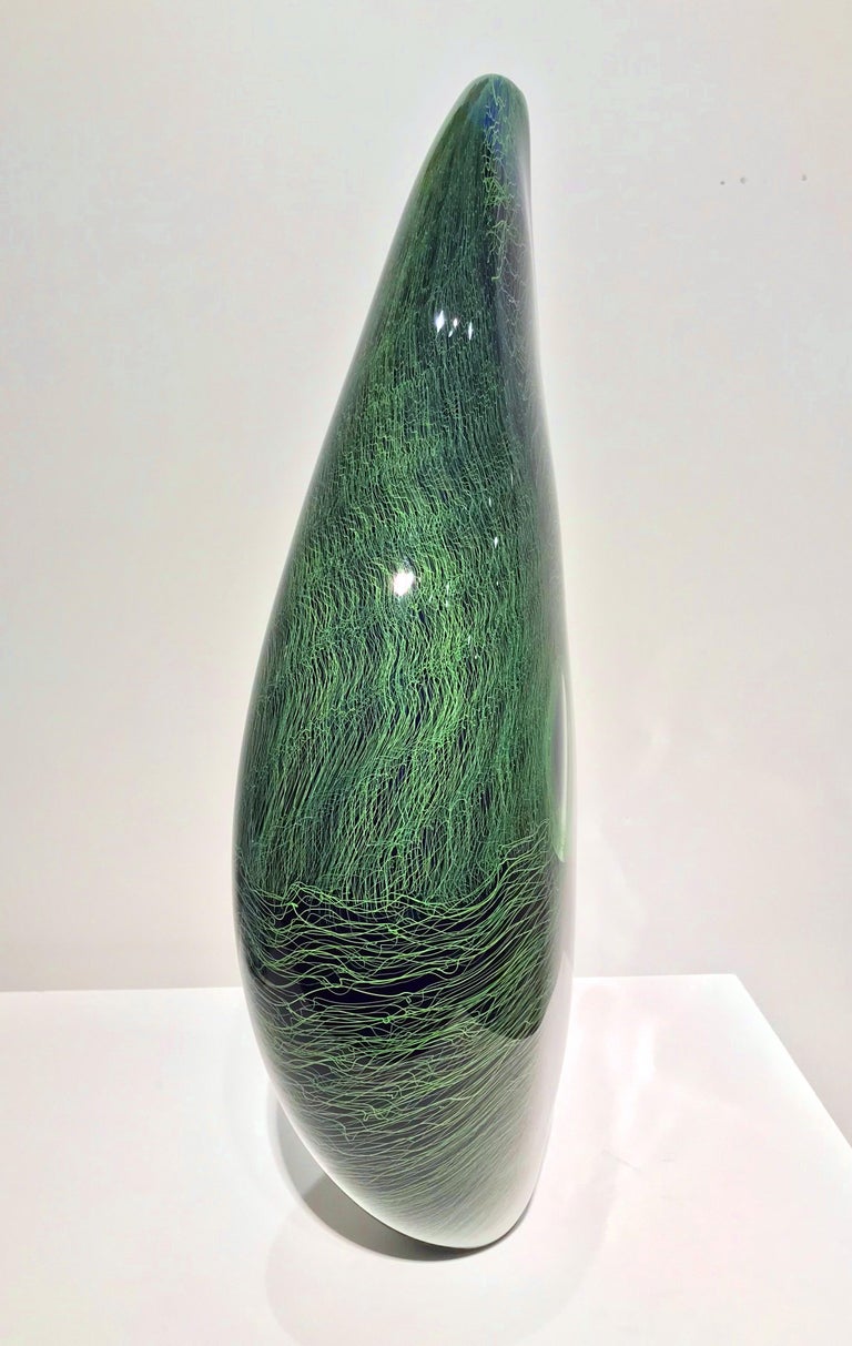 Benjamin Cobb - "Blue Green Patchwork Mussel", Contemporary, Blown ...
