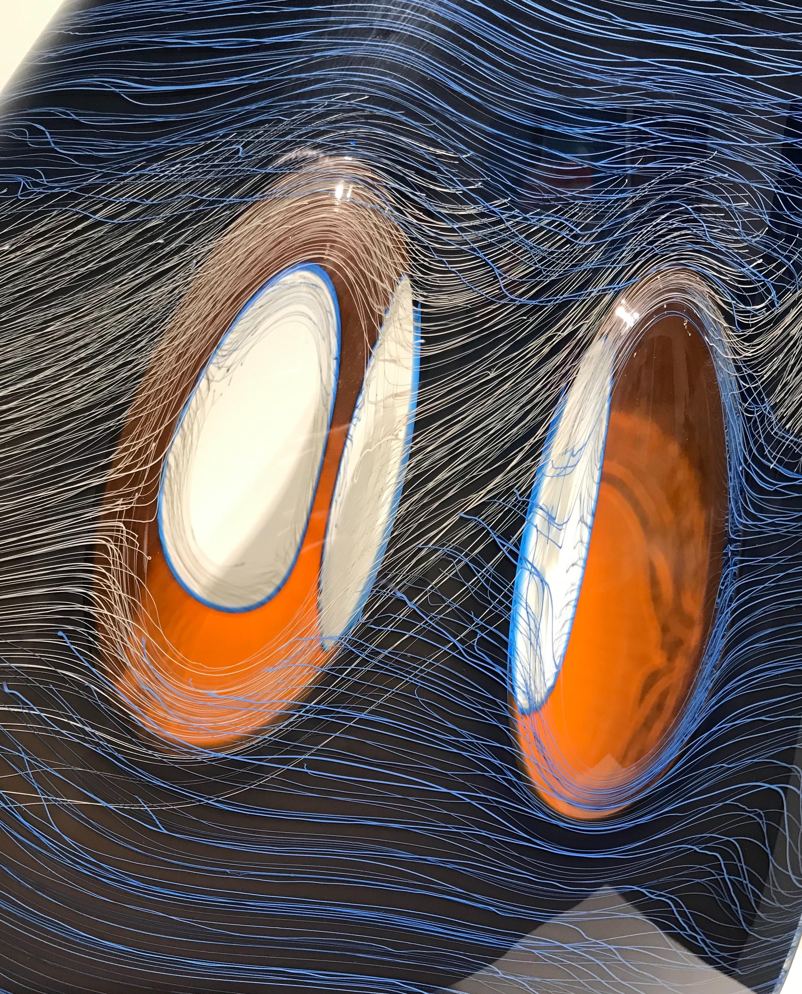 Benjamin Cobb - "Blue Stitched Mussel", Contemporary, Blown, Glass ...