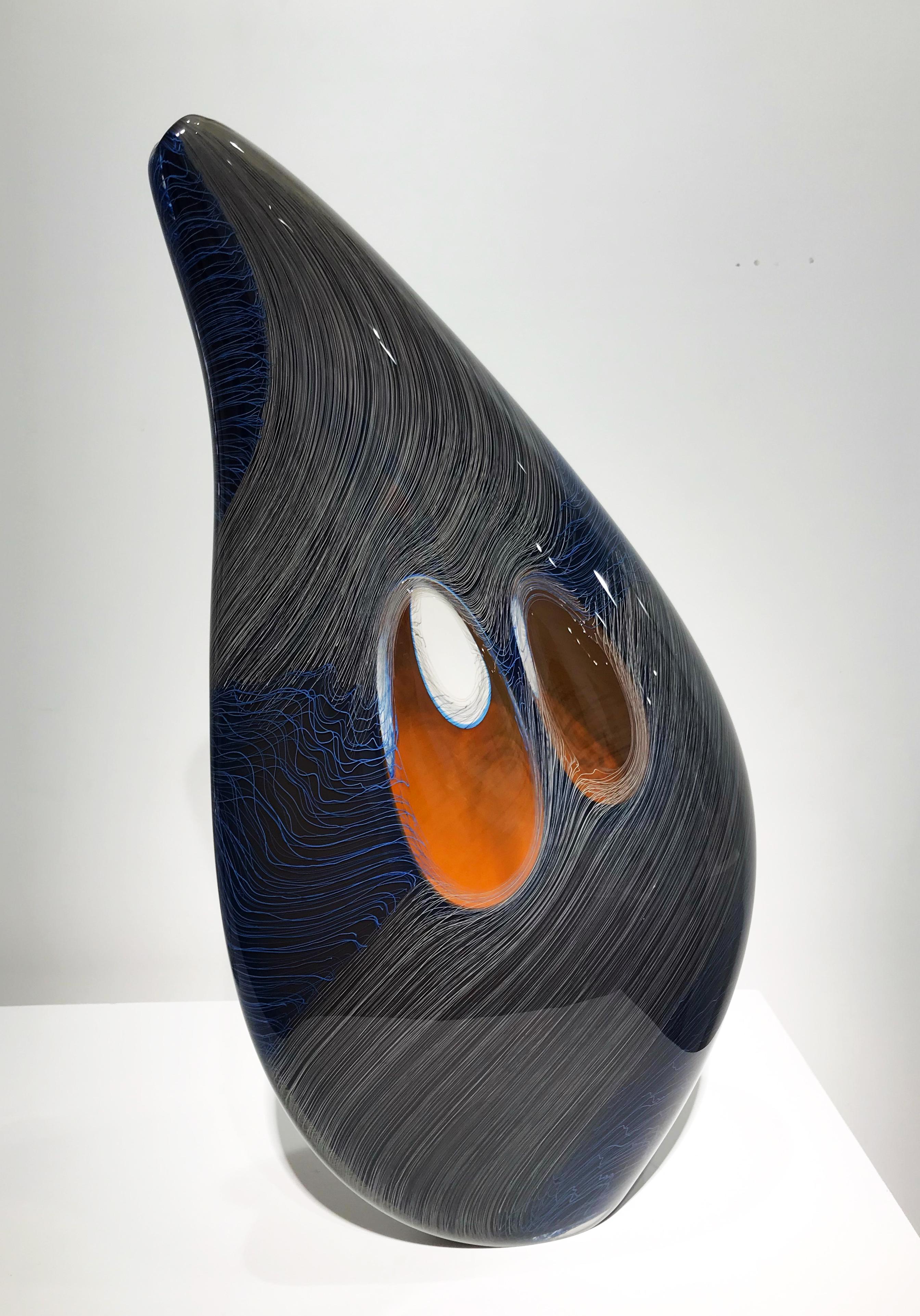 Benjamin Cobb - "Blue Stitched Mussel", Contemporary, Blown, Glass ...