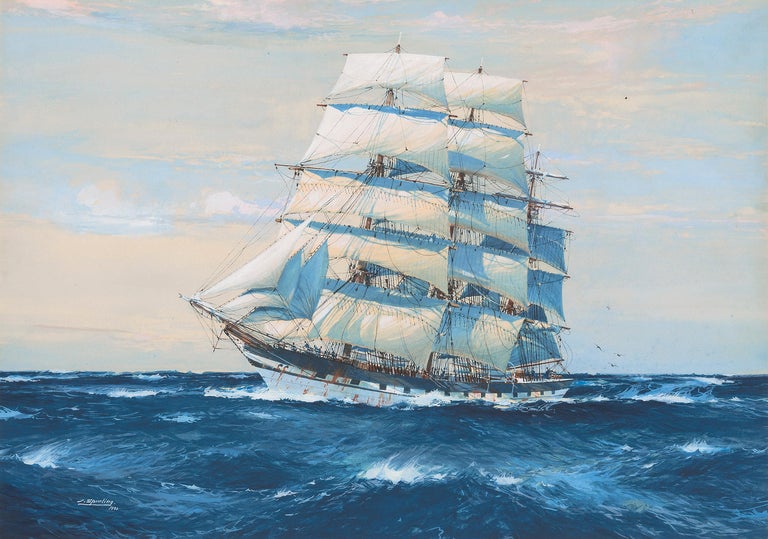Jack Spurling - THE FULL-RIGGER SLIEVE ROE AT SEA For Sale at 1stDibs