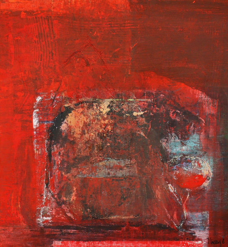Deyan Valkov - Duel - Mixed Media Abstract Painting Colours Red Yellow ...