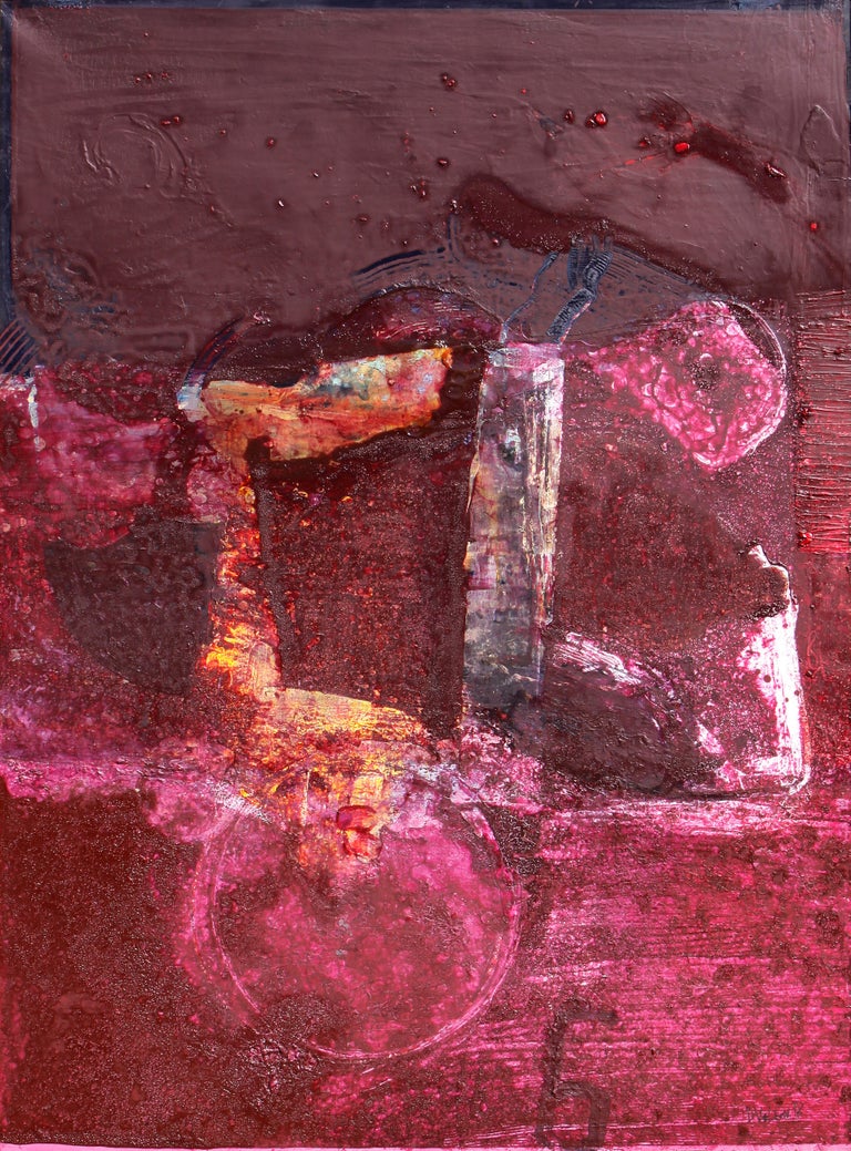 Deyan Valkov - Fight-- Mixed Media Abstract Painting Colours Red Yellow ...