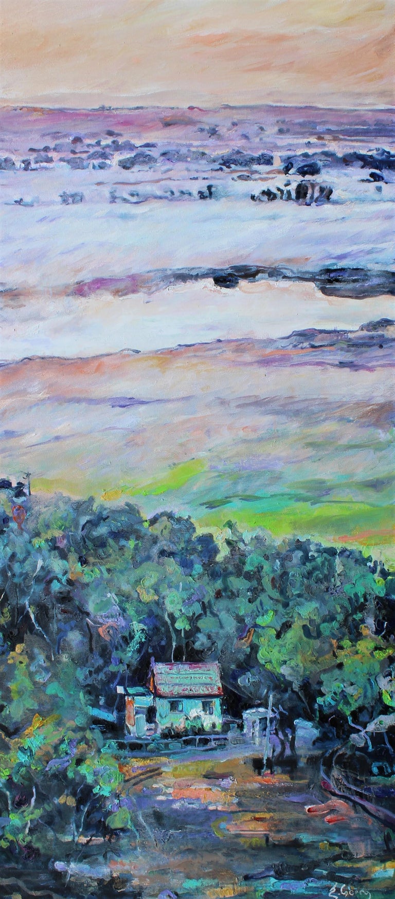 Elena Georgieva - Privacy - Landscape Painting Oil Canvas Green Blue ...