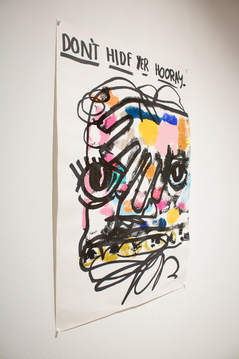 Frances Berry - DON'T HIDE YER HOORAY - Painting - Oil, charcoal, and ...