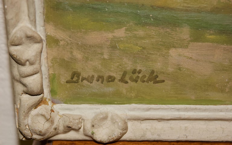 Bruno Luck - Antique Oil Painting, Schloss (Palace) Bellevue in Berlin ...