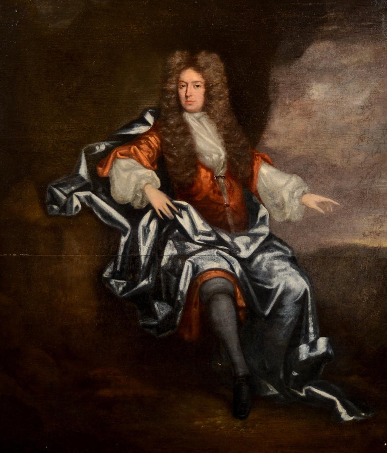 Entourage By John Riley (london 1646 - 1691) - Portrait Of Upton Sir ...