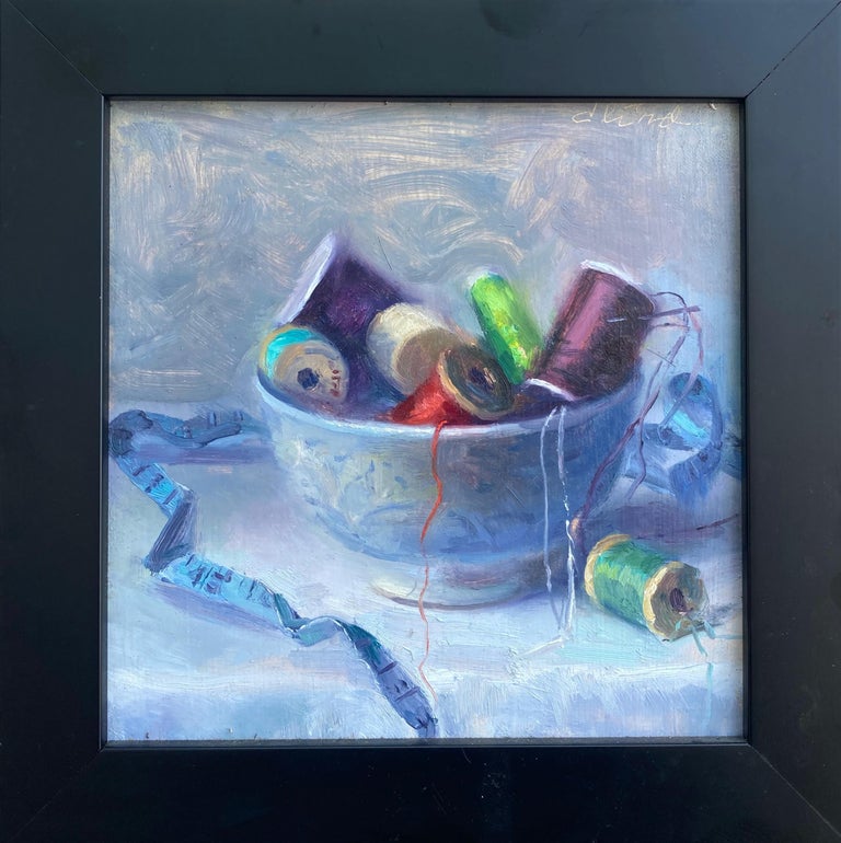 Debra Lind - "Spooled Color" - Framed Contemporary Impressionist Still ...