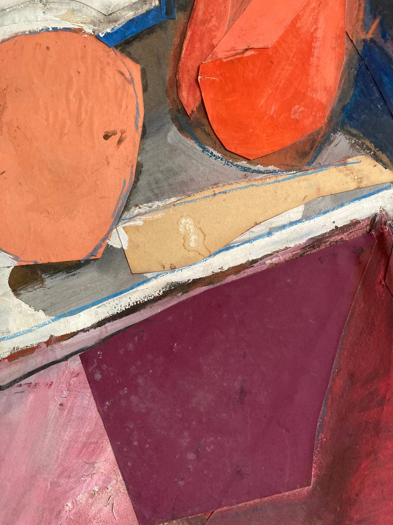 Susan Schamp - Still Life with Flowers (Oil/Collage, Large) at 1stDibs