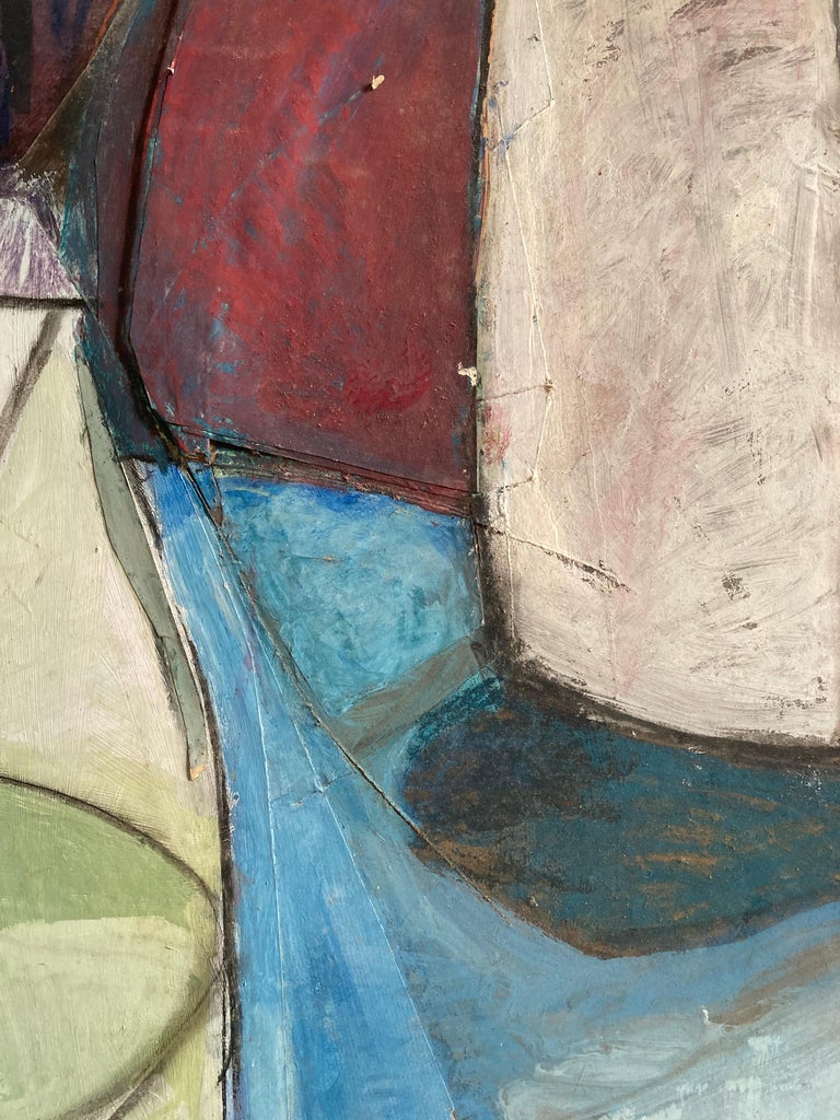 Susan Schamp - Still Life with Flowers (Oil/Collage, Large) at 1stDibs