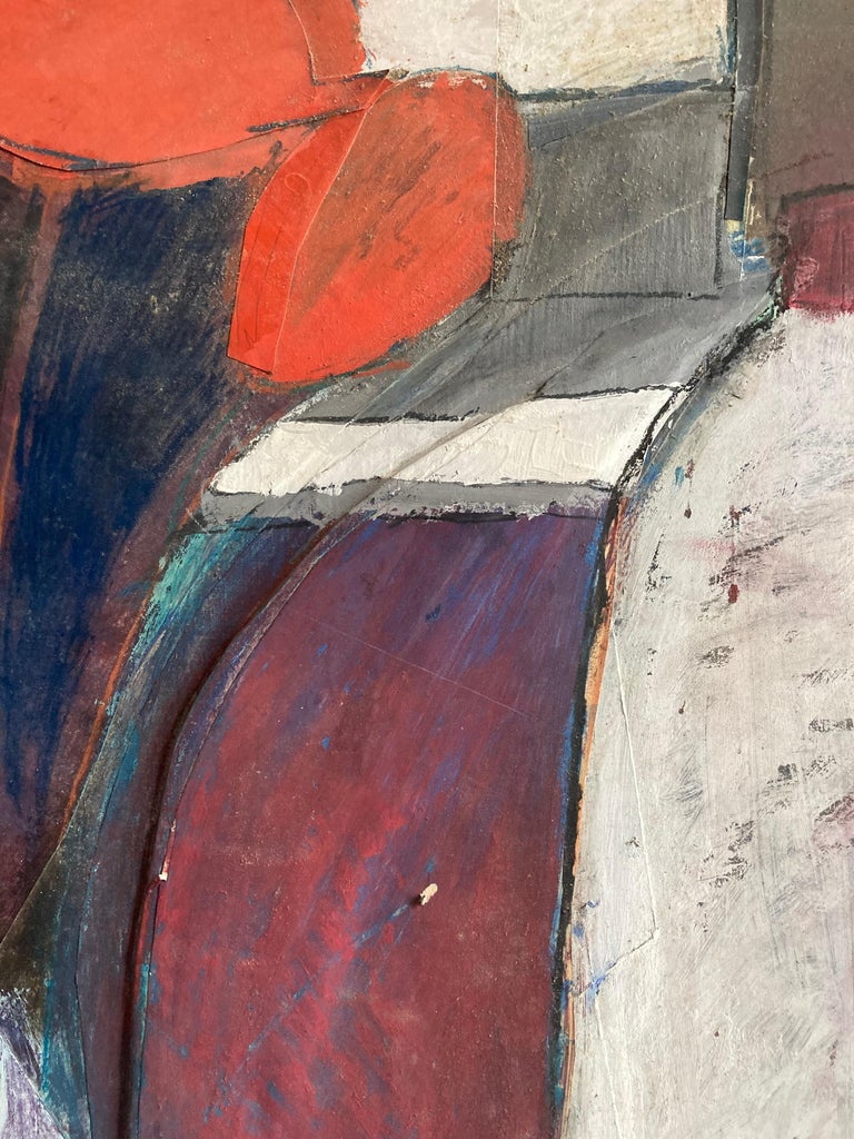 Susan Schamp - Still Life with Flowers (Oil/Collage, Large) at 1stDibs