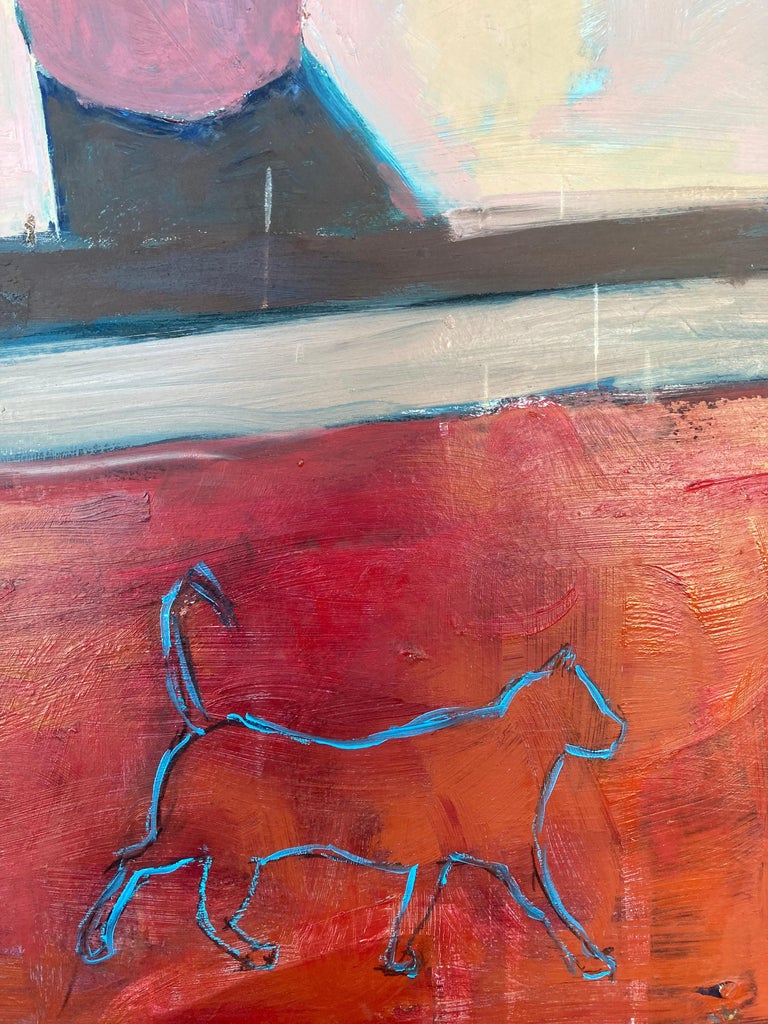 Susan Schamp - "Blue Cat" - Late 20th-Century Abstract Post ...