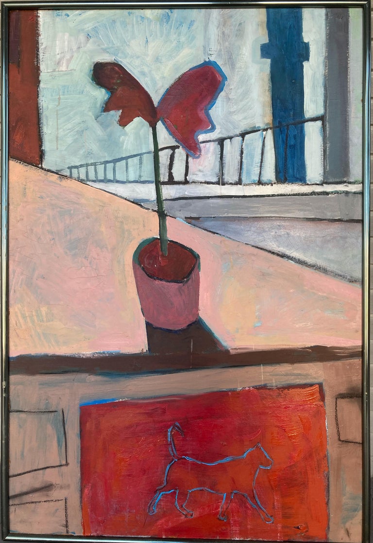 Susan Schamp - "Blue Cat" - Late 20th-Century Abstract Post ...
