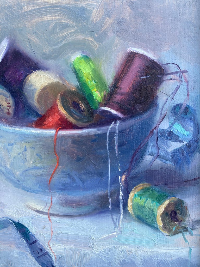 Debra Lind - "Spooled Color" - Framed Contemporary Impressionist Still ...