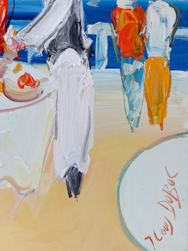 Jean-Louis Dubuc - Jean-Louis DUBUC, painting "Lunch in Cannes", 1980s ...