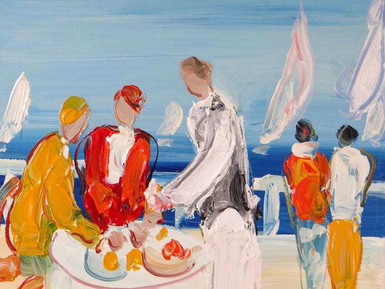 Jean-Louis Dubuc - Jean-Louis DUBUC, painting "Lunch in Cannes", 1980s ...