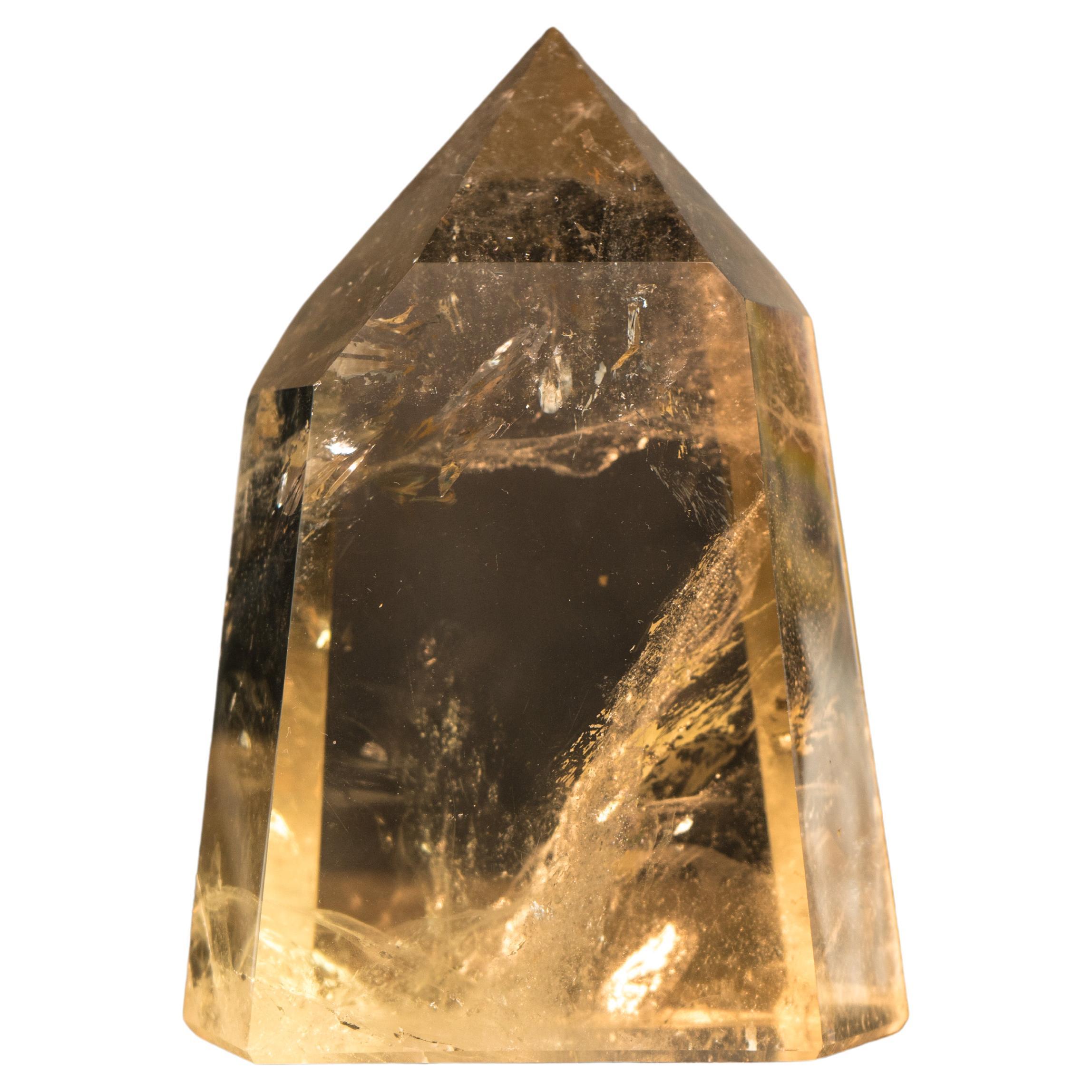 AAA-Grade Natural Raw Citrine Obelisk Tower, Water-Clear Honey Orange ...