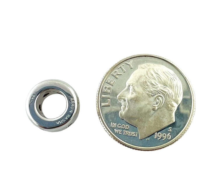 Aaron Basha 18k White Gold Scattered Diamond Spacer Charm For Sale at ...