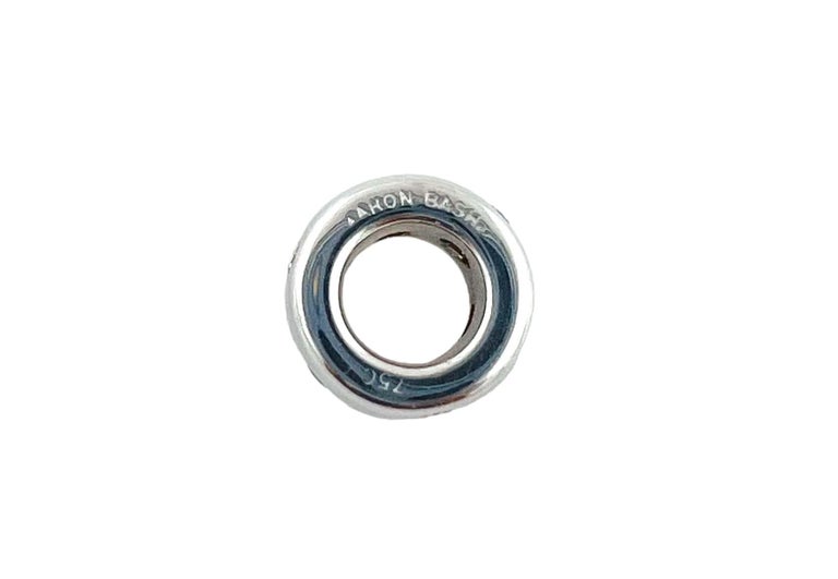 Aaron Basha 18k White Gold Scattered Diamond Spacer Charm For Sale at ...