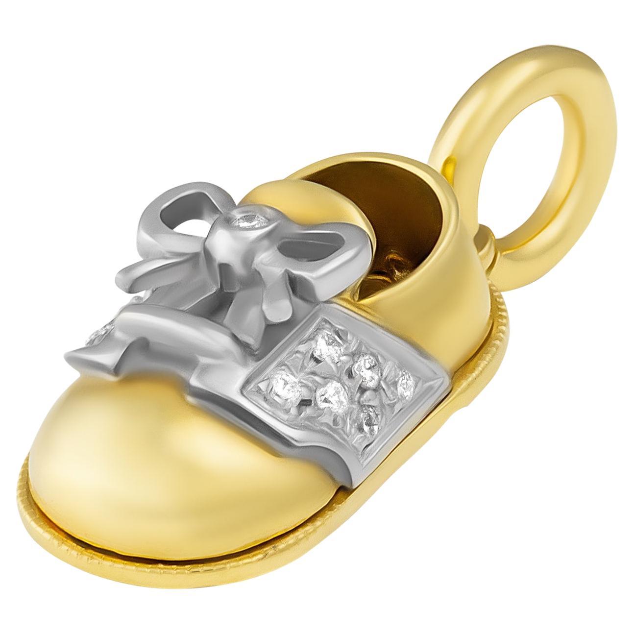 Aaron Basha 18K White Gold Diamond Soccer Ball Charm For Sale at 1stDibs