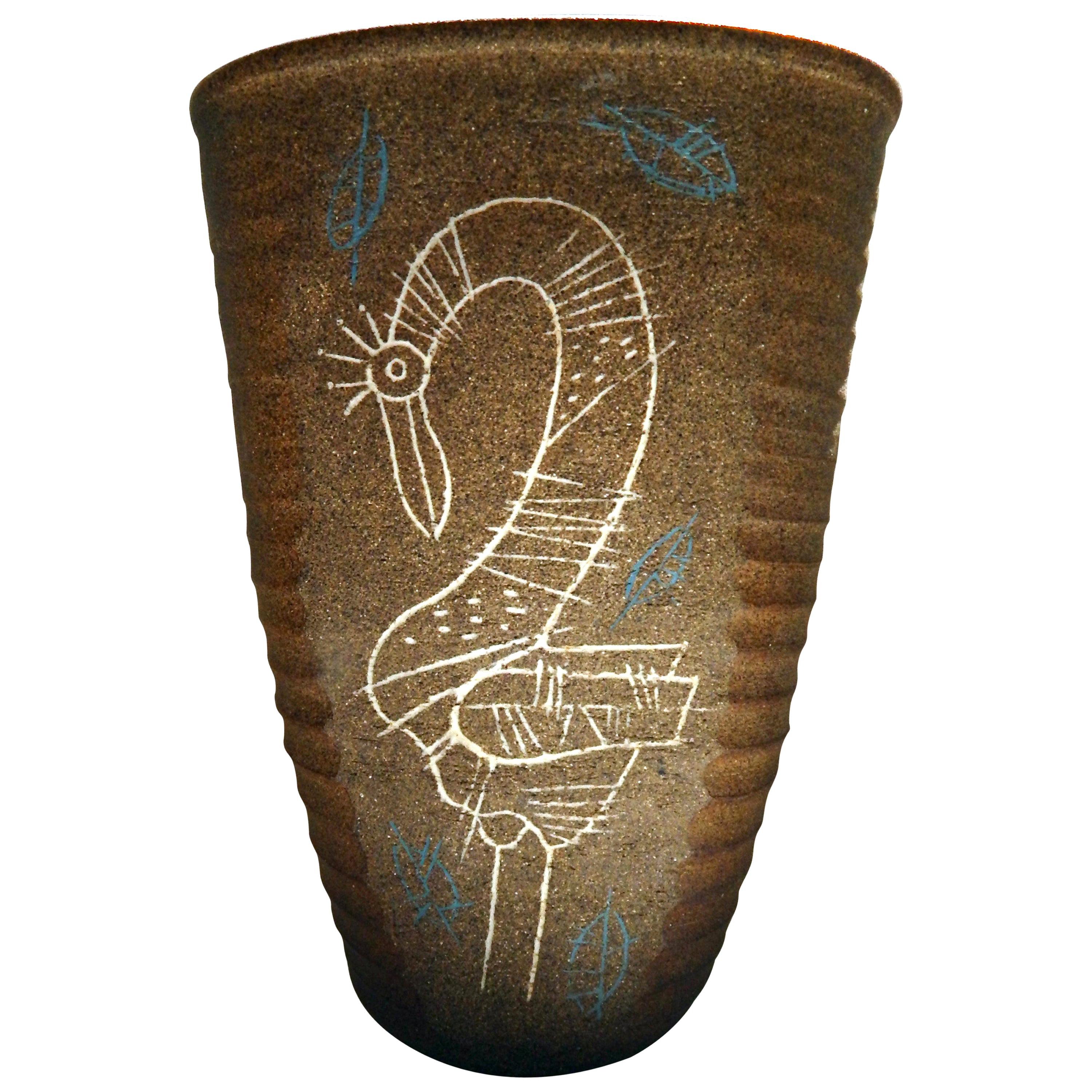 Aaron Bohrod and Carlton Ball Studio Ceramic Vase For Sale at 1stDibs