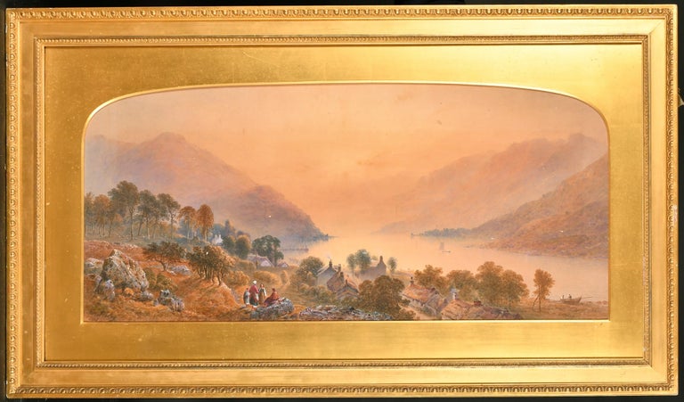 Aaron Edwin Penley - Grande peinture écossaise victorienne, Loch Long ...