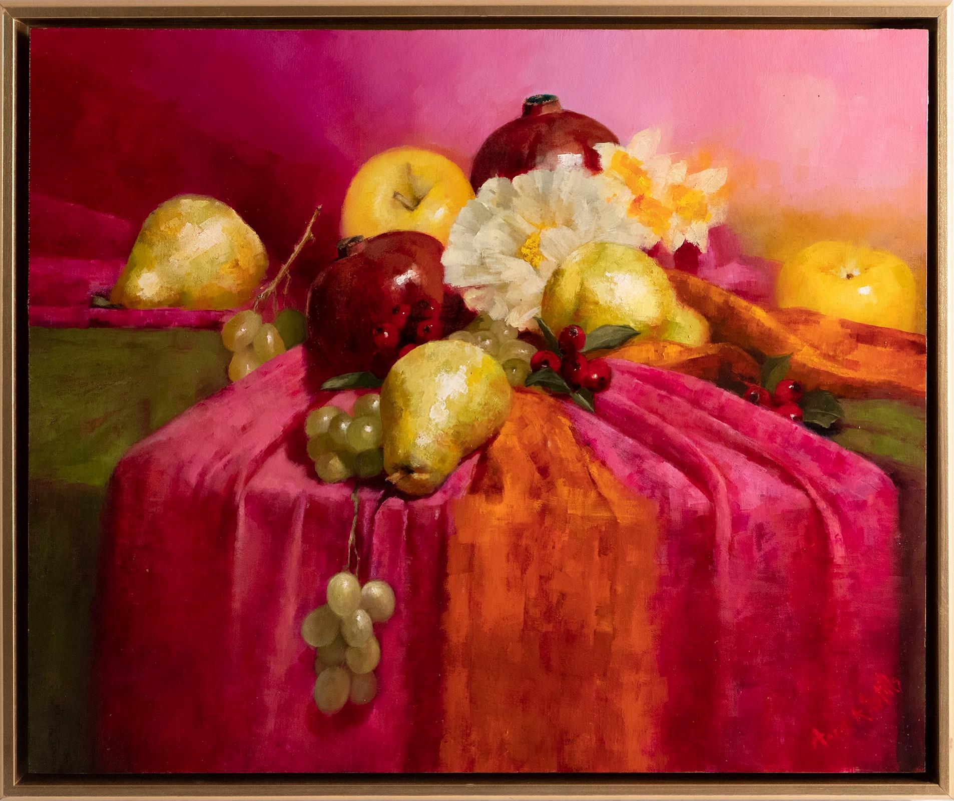 Aaron Stills - Still life with Apples and Leeks at 1stDibs