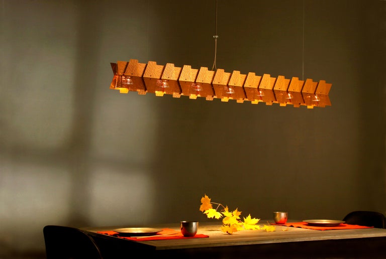 Abacus Linear Chandelier in Bronze Anodized Aluminum by David D’Imperio ...