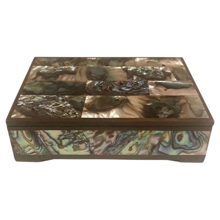 Abalone and Bronze Box For Sale at 1stDibs