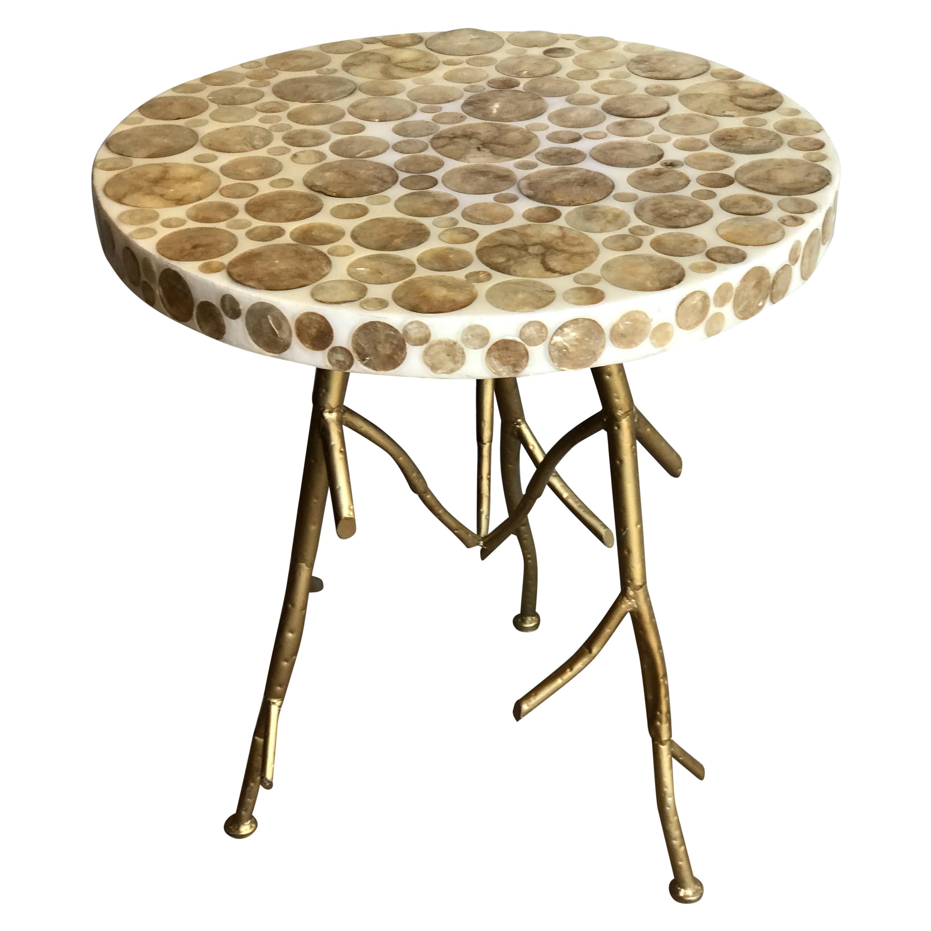 Hollywood Regency Abalone Tables - 5 For Sale on 1stDibs