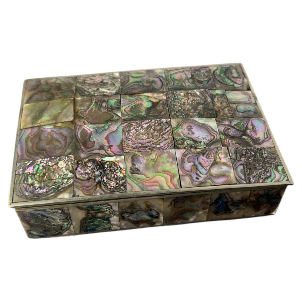Abalone shell and Alpaca Picture frame, Mexico, 1970 For Sale at 1stDibs