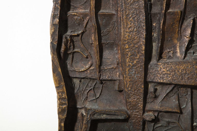 Abbott Pattison Abstract Bronze Wall Sculpture For Sale at 1stDibs