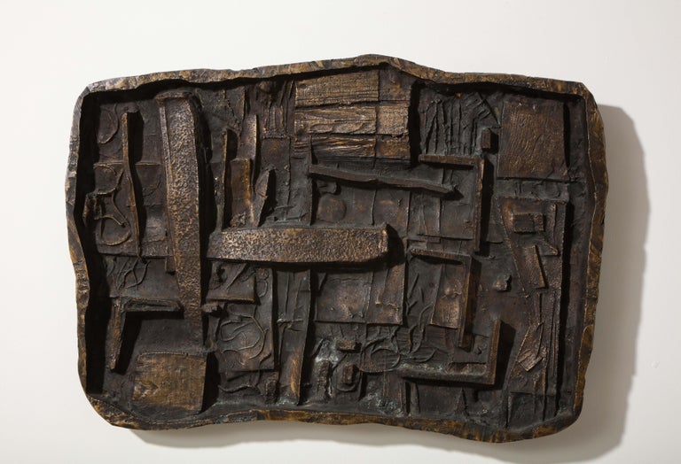 Abbott Pattison Abstract Bronze Wall Sculpture For Sale at 1stDibs