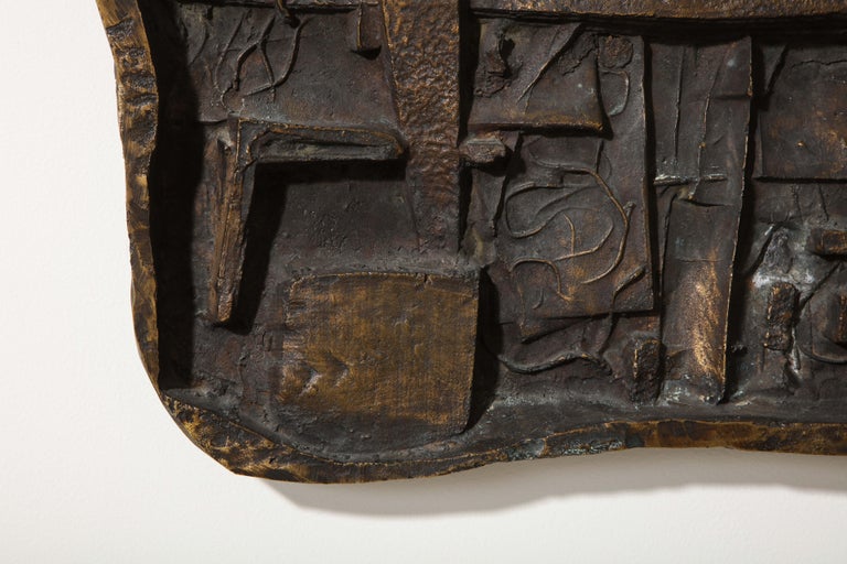 Abbott Pattison Abstract Bronze Wall Sculpture For Sale at 1stDibs
