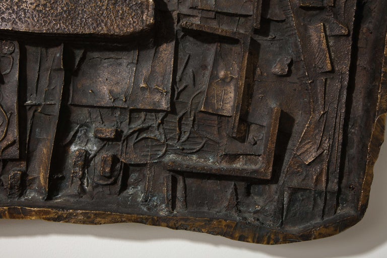Abbott Pattison Abstract Bronze Wall Sculpture For Sale at 1stDibs