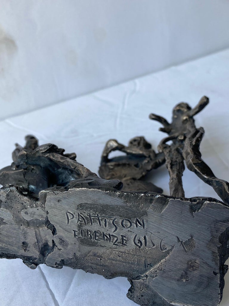 Abbott Pattison Abstract, Bronze Sculpture of Three People Elements ...