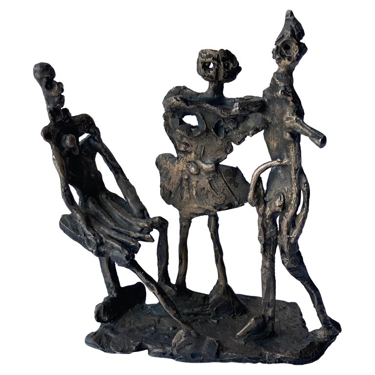 Abbott Pattison Abstract,Bronze Sculpture of Three People Elements ...