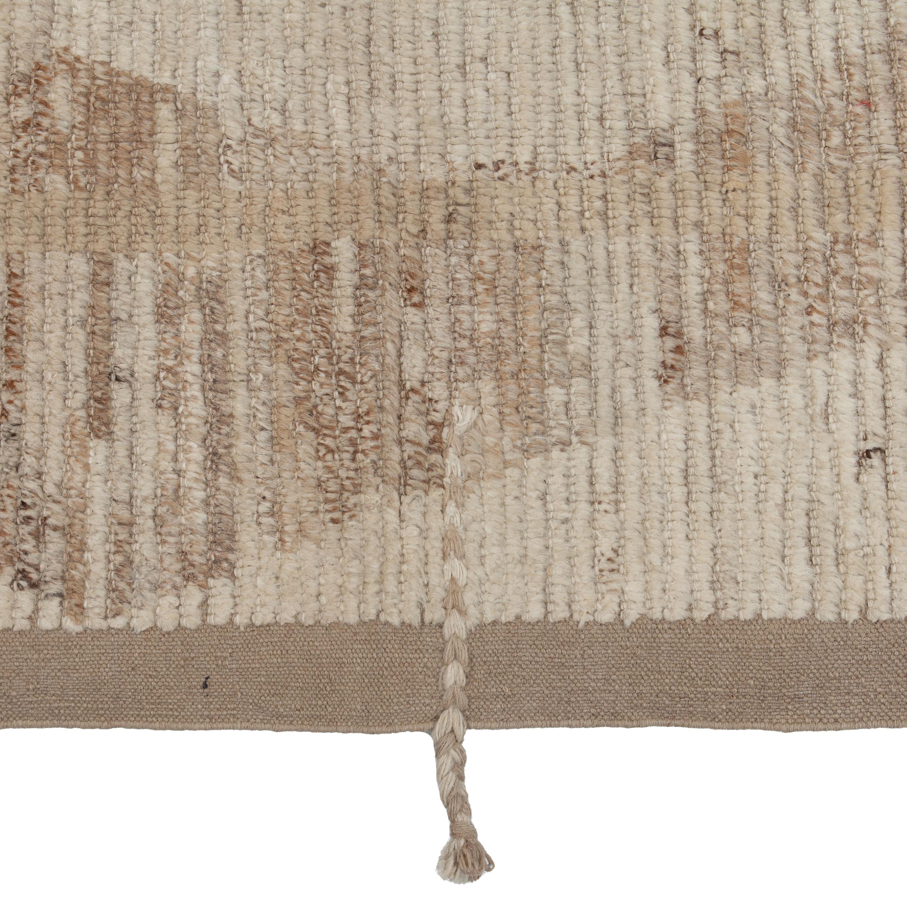 abc carpet Light Brown Zameen Transitional Wool Rug - 13'9" x 16'6" For ...