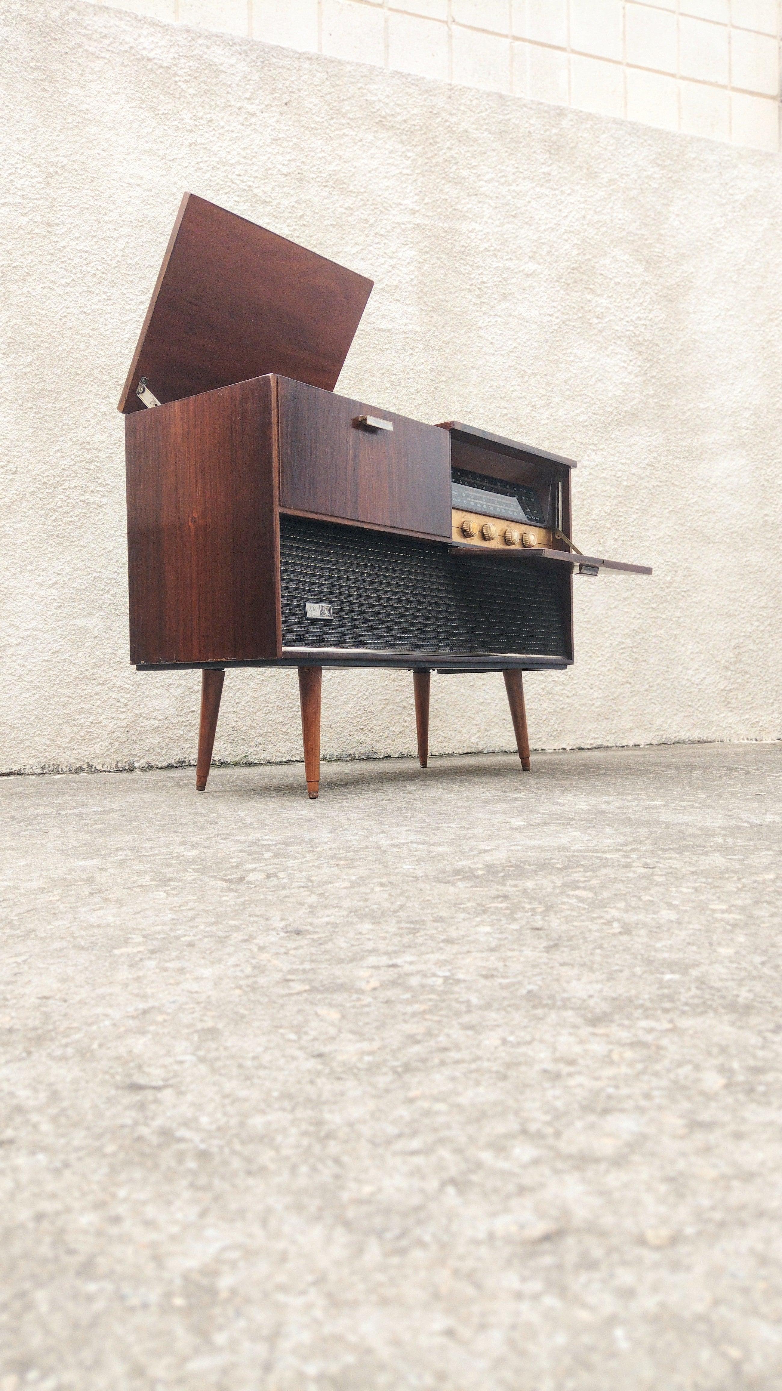 ABC Victrola Radio Mobile in Imbuia, 60s at 1stDibs